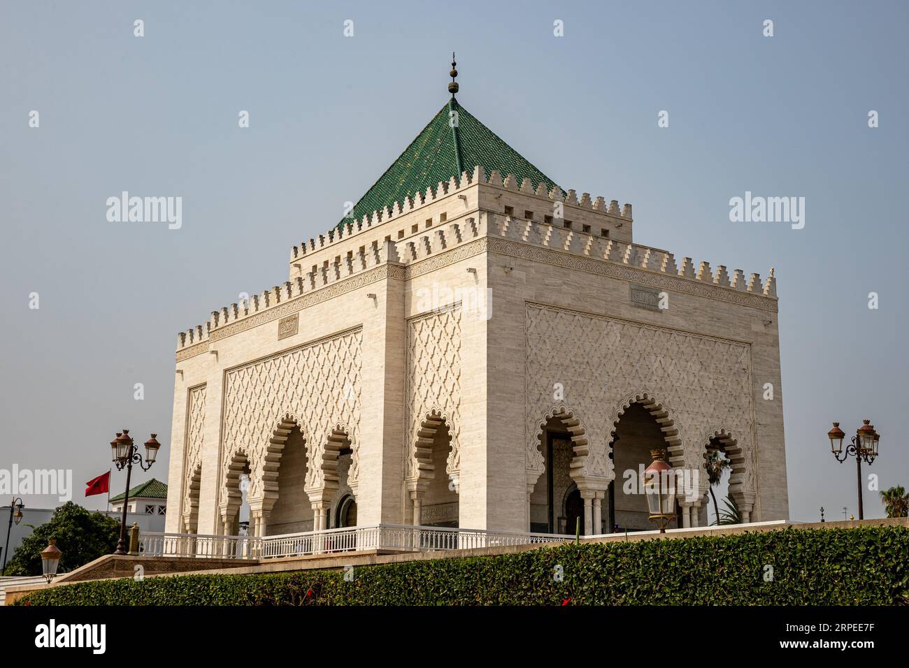 Morocco - Rabat - UNESCO World Heritage - The marble mausoleum of King ...