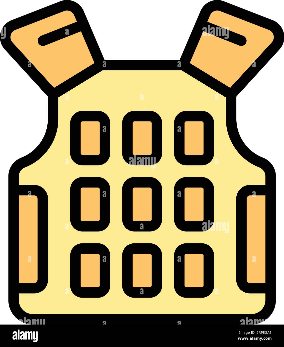 Bulletproof vest icon outline vector. Police kevlar. Tactical armor ...