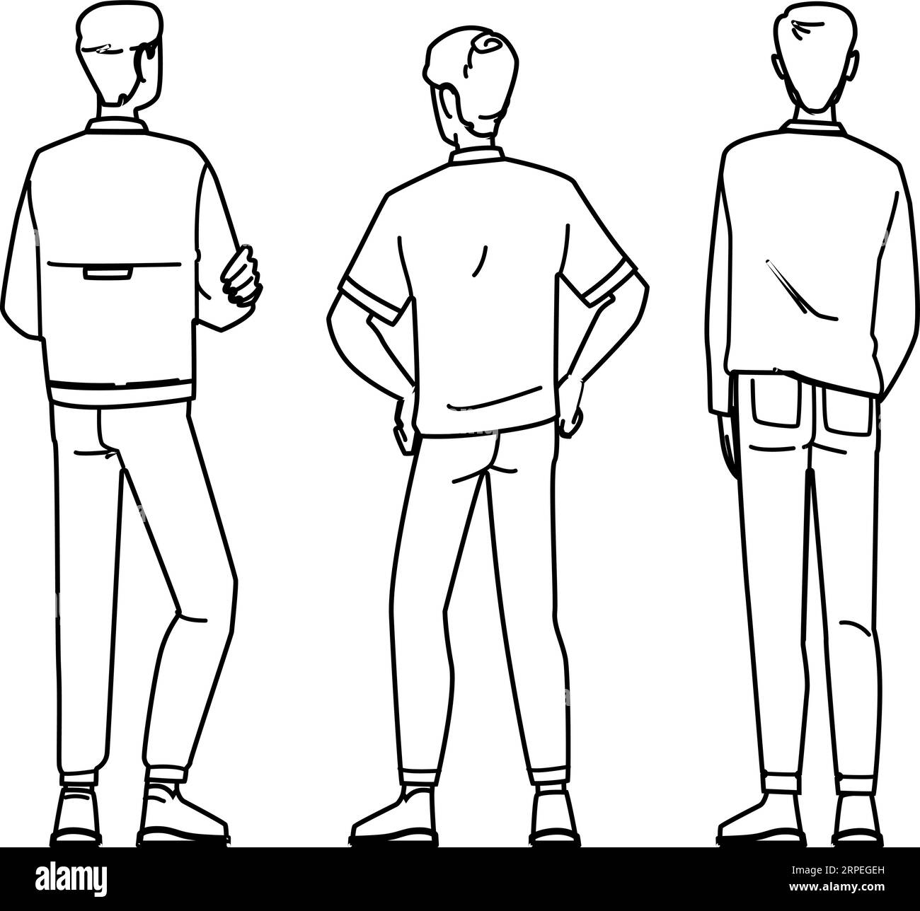 male man back vector Stock Vector Image & Art - Alamy