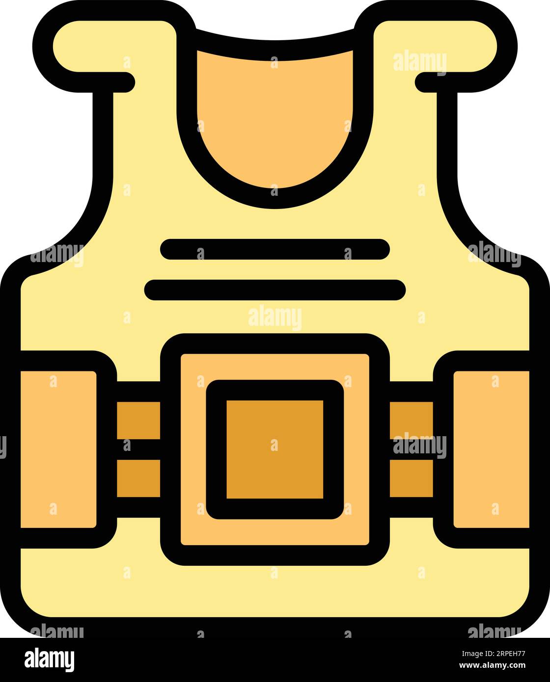 Military ammunition vest icon outline vector. Police armor. Army ...