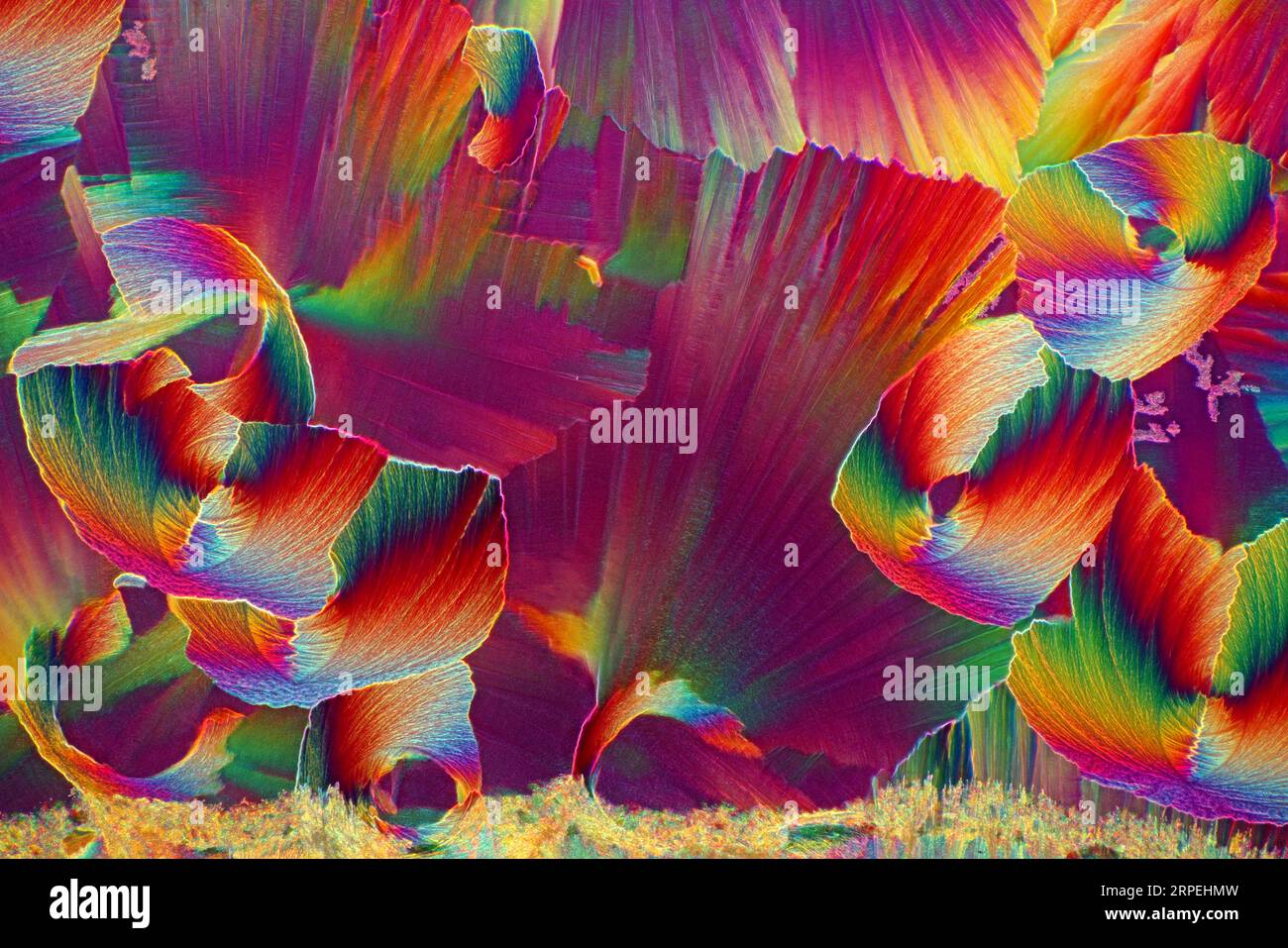 The image presents crystallized mixture of urea and paracetamol ...
