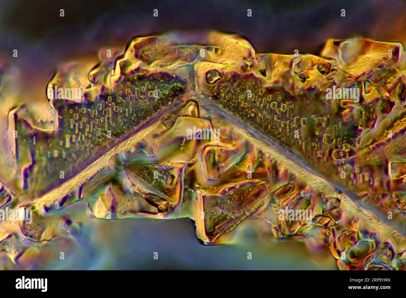 The image presents crystallized mixture of salt and sugar, photographed ...