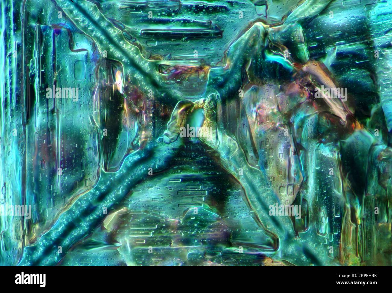The image presents recrystallized mixture of salt and erithrytol ...