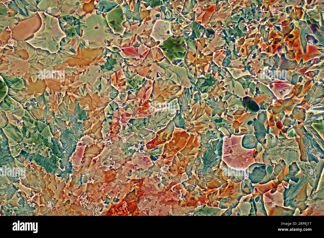 The image presents crystallized mixture of erythritol and TRIS ...