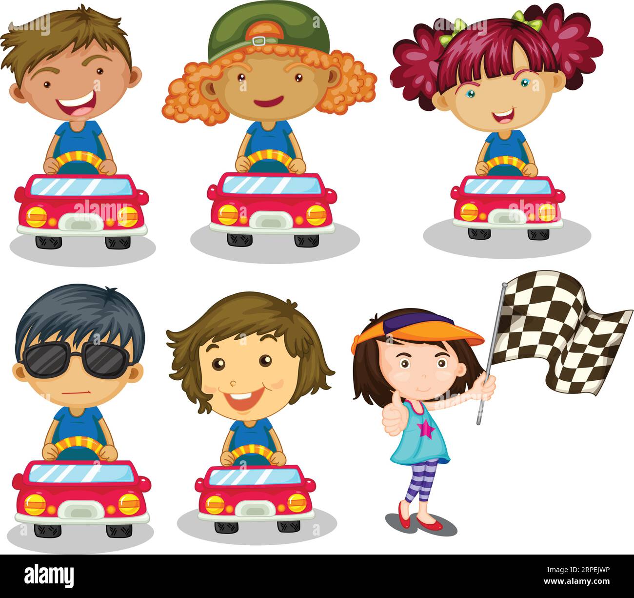 Racing girls Stock Vector Images - Alamy