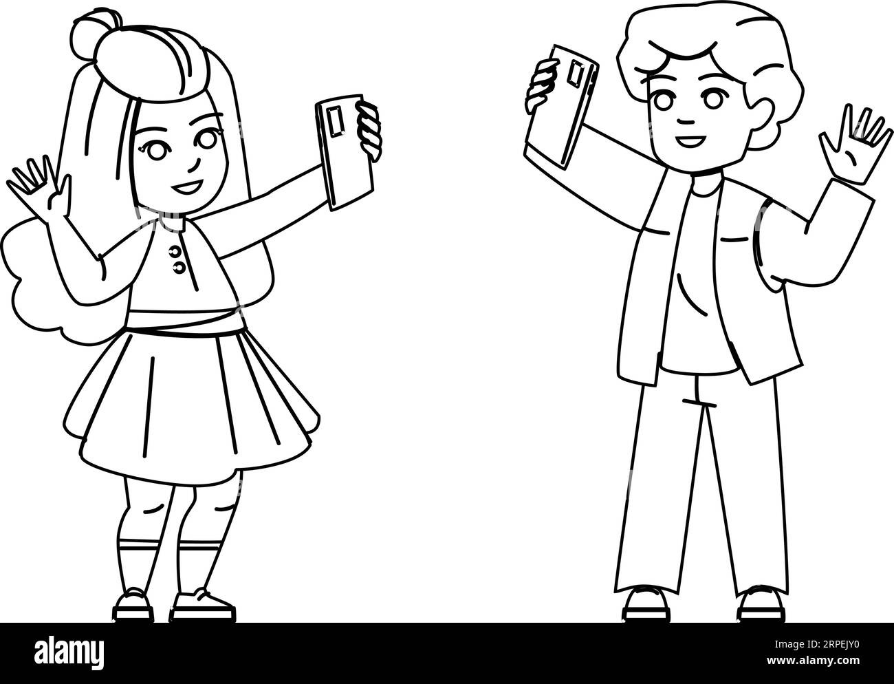 kid communication phone vector Stock Vector Image & Art - Alamy