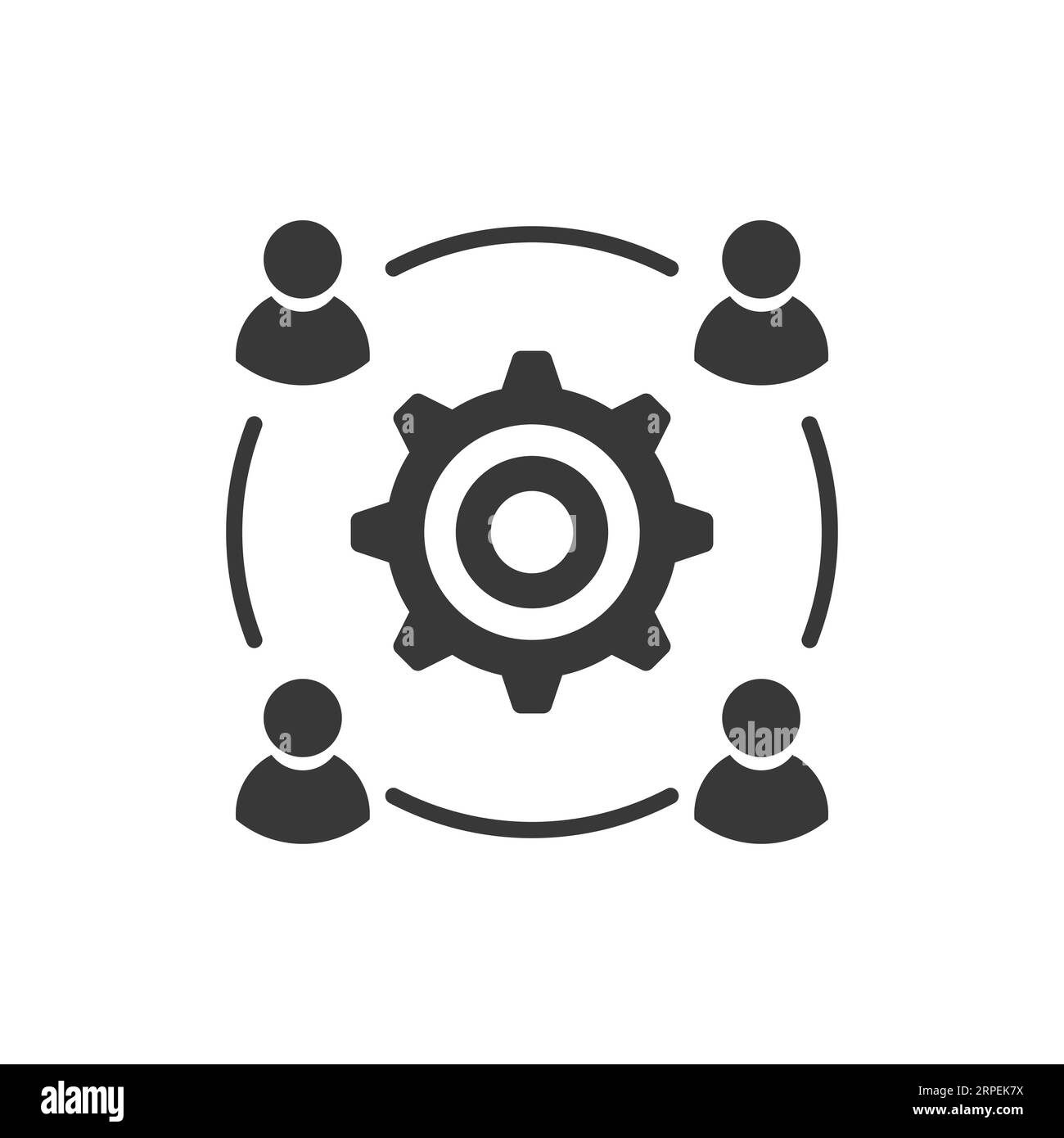 Group interaction development team work icon Stock Vector Image & Art ...