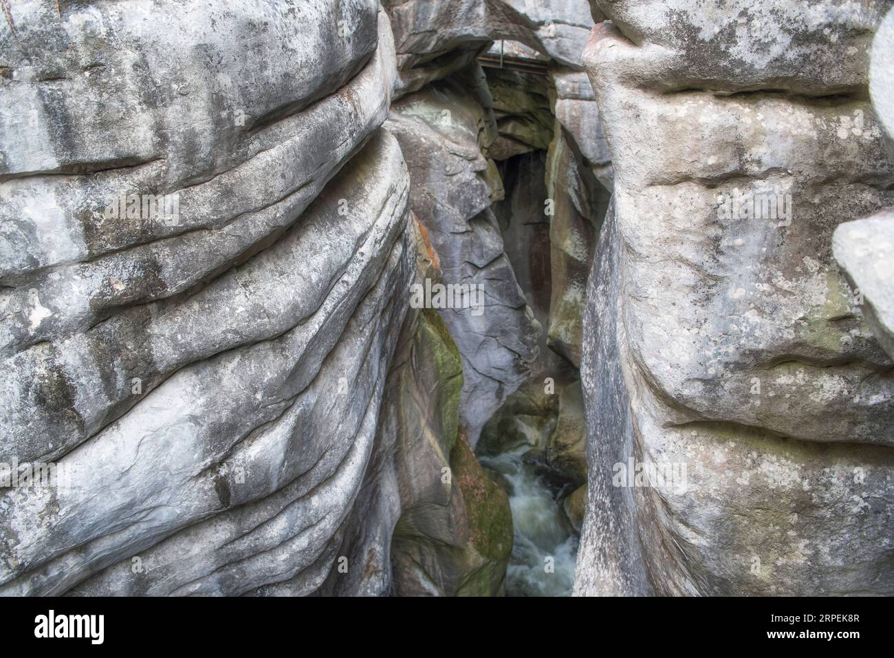 A deep chasm at Natural stone bridge state park in North Adams ...
