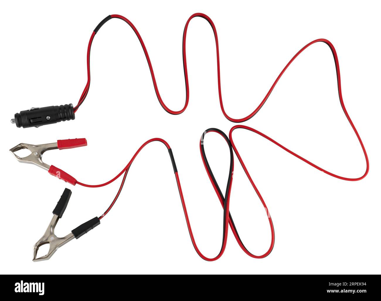 insulated electric connection wires insulated on white background Stock ...