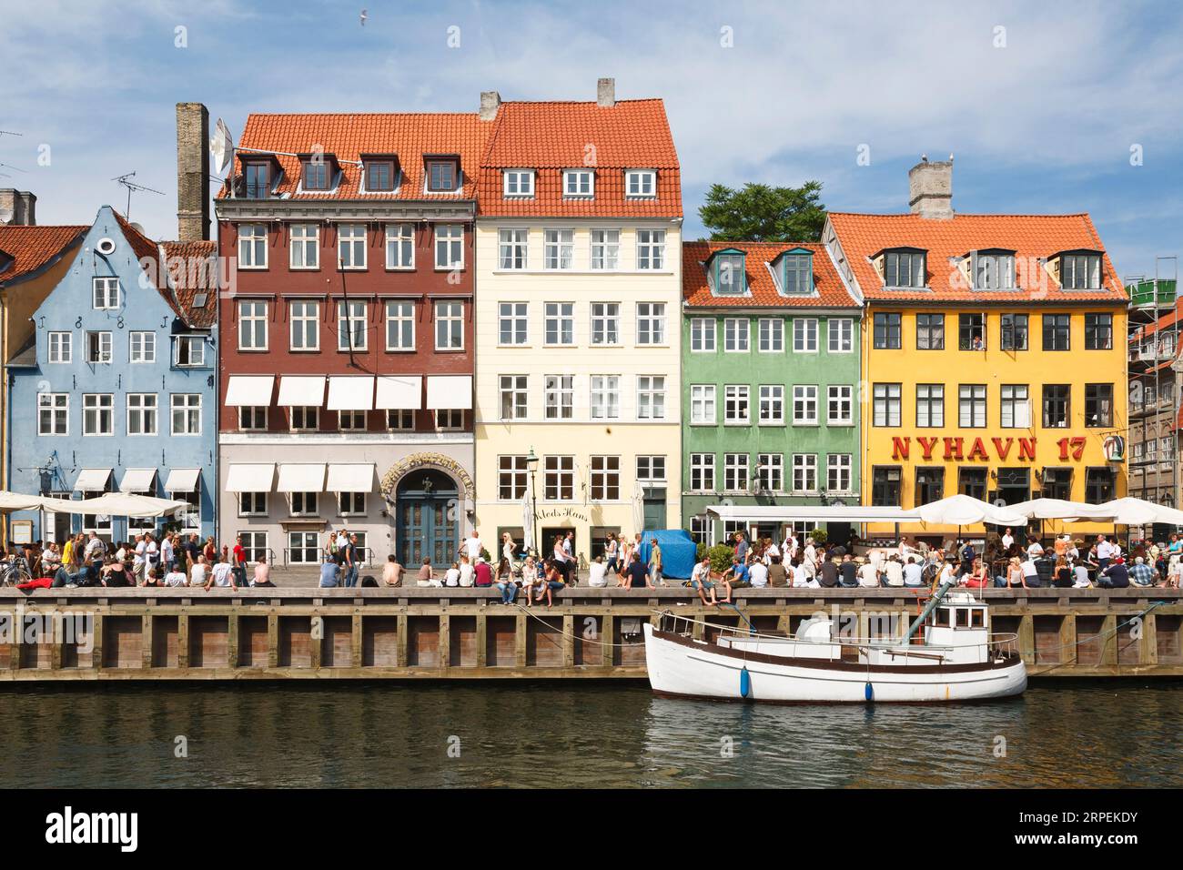 COPENHAGEN, DENMARK - June 18, 2006. Colourful buildings on the famous ...