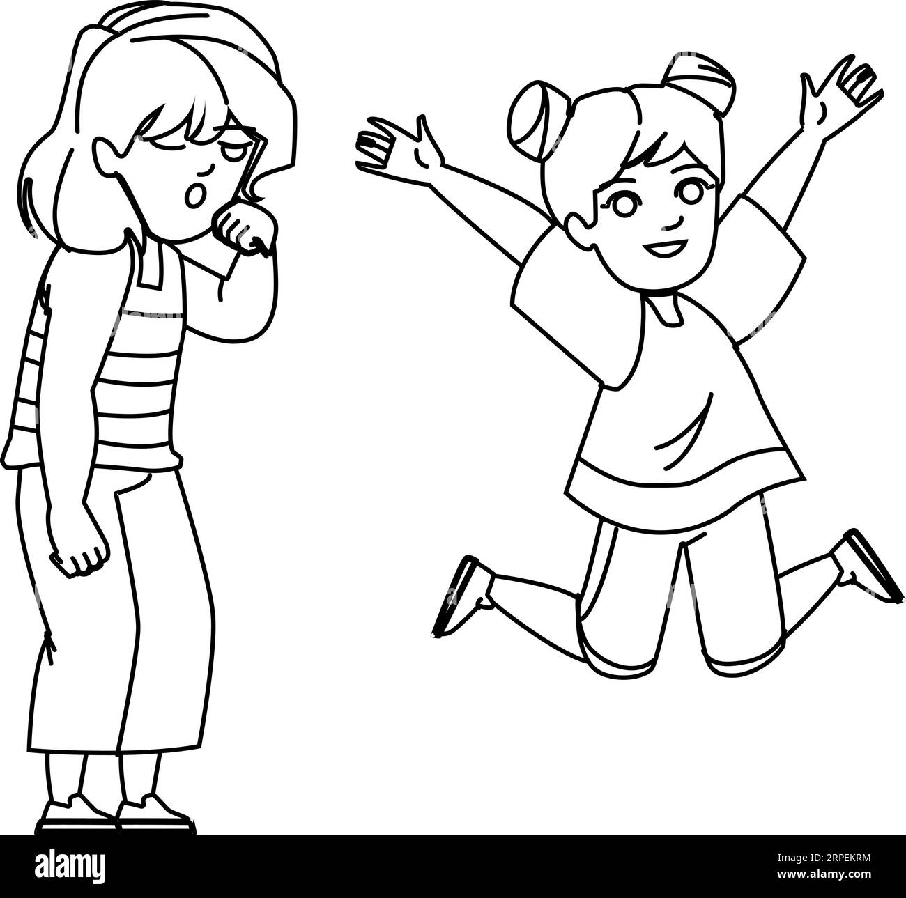 Lazy Girl Clipart Black And White