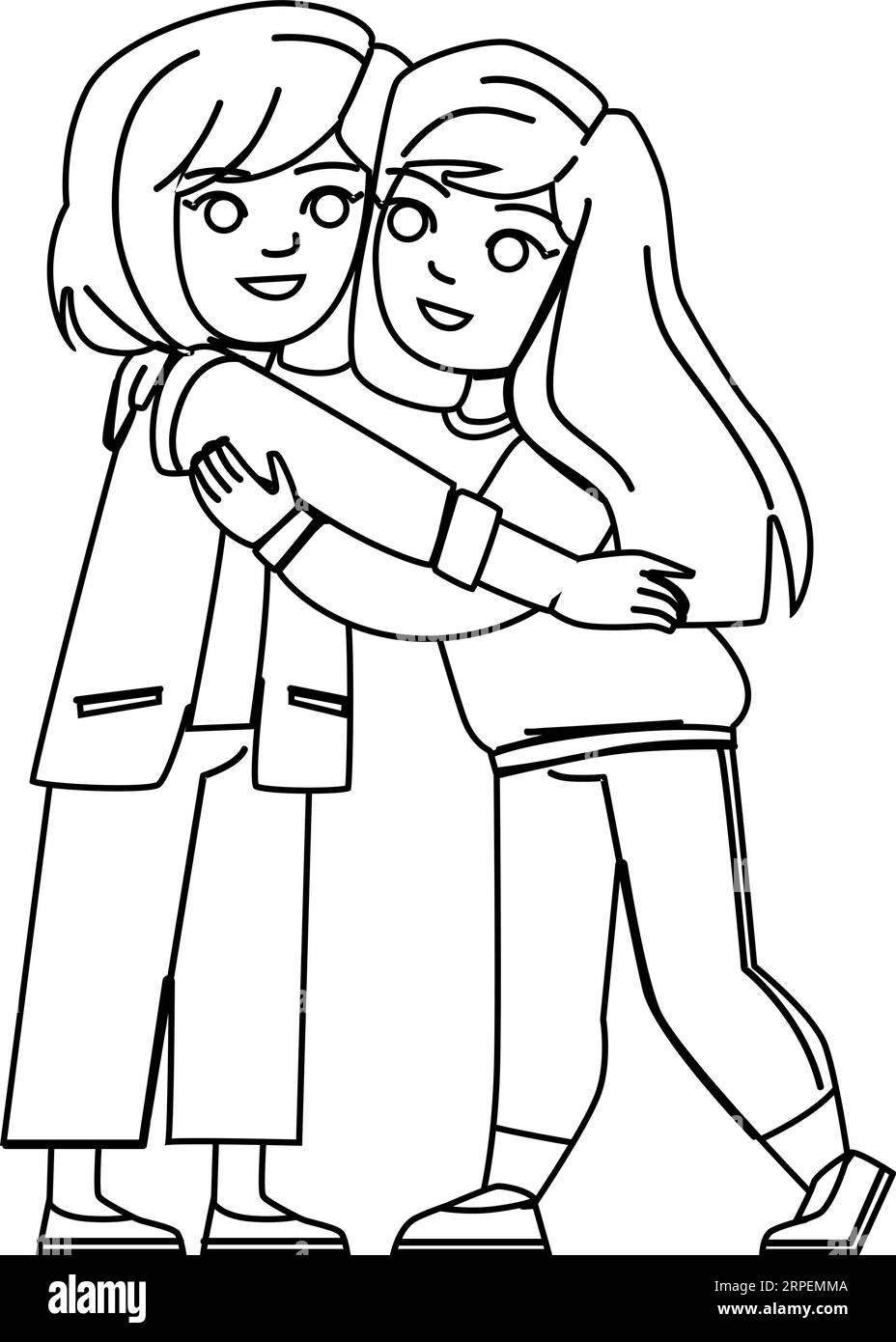 Boy And Girl Best Friends Drawing