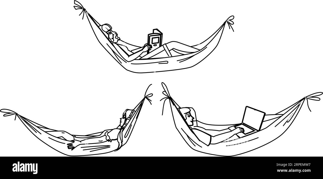 Hammock Resting Vector Stock Vector Image And Art Alamy