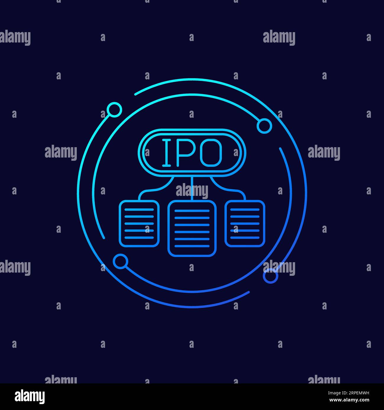 IPO icon, Initial public offering, linear design Stock Vector Image ... IPO icon, Initial public offering, linear design Stock Vector Image ...