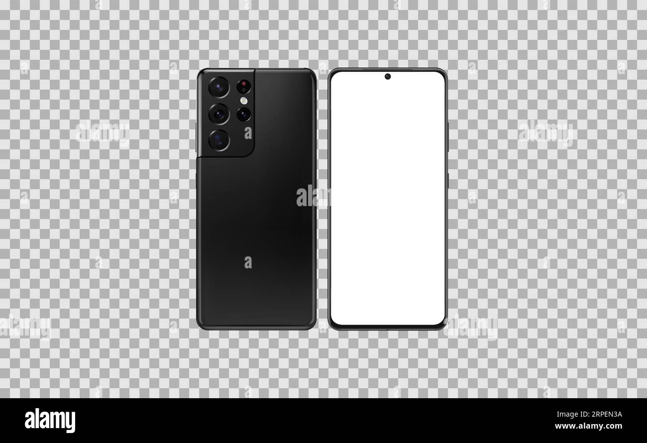 Realistic phone mockup on transparent background Stock Vector Image ...