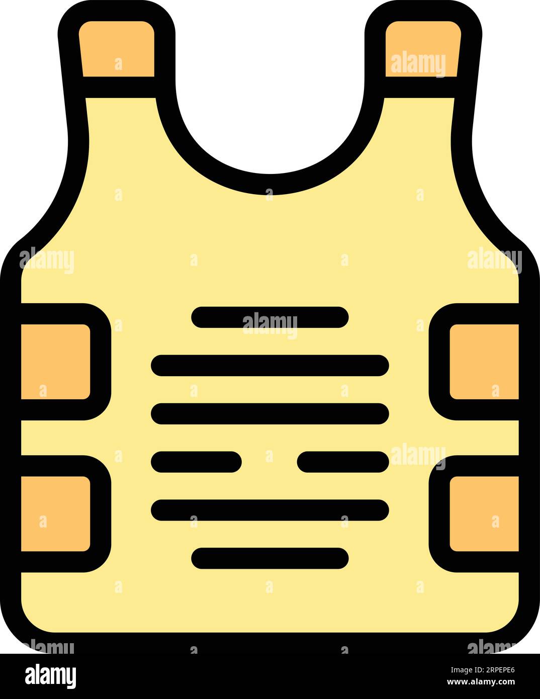 Safety vest icon outline vector. Tactical armor. Swat security color ...
