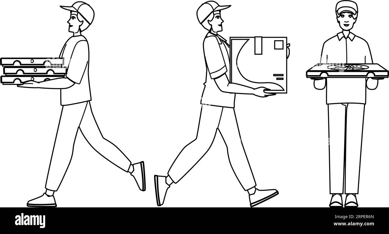 cardboard courier box delivery vector Stock Vector Image & Art - Alamy