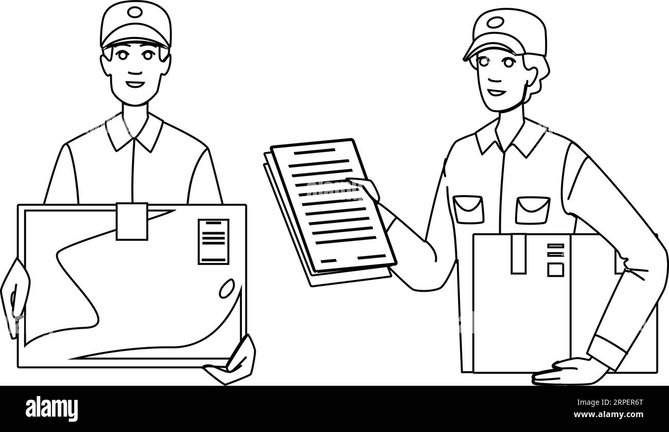 box courier delivery vector Stock Vector Image & Art - Alamy