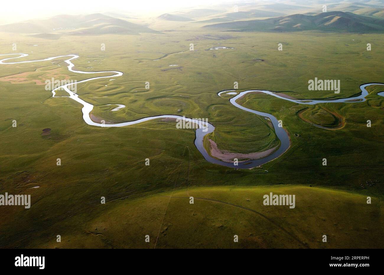 (190903) -- HULUNBUIR, Sept. 3, 2019 -- Aerial photo taken on Aug. 29 ...