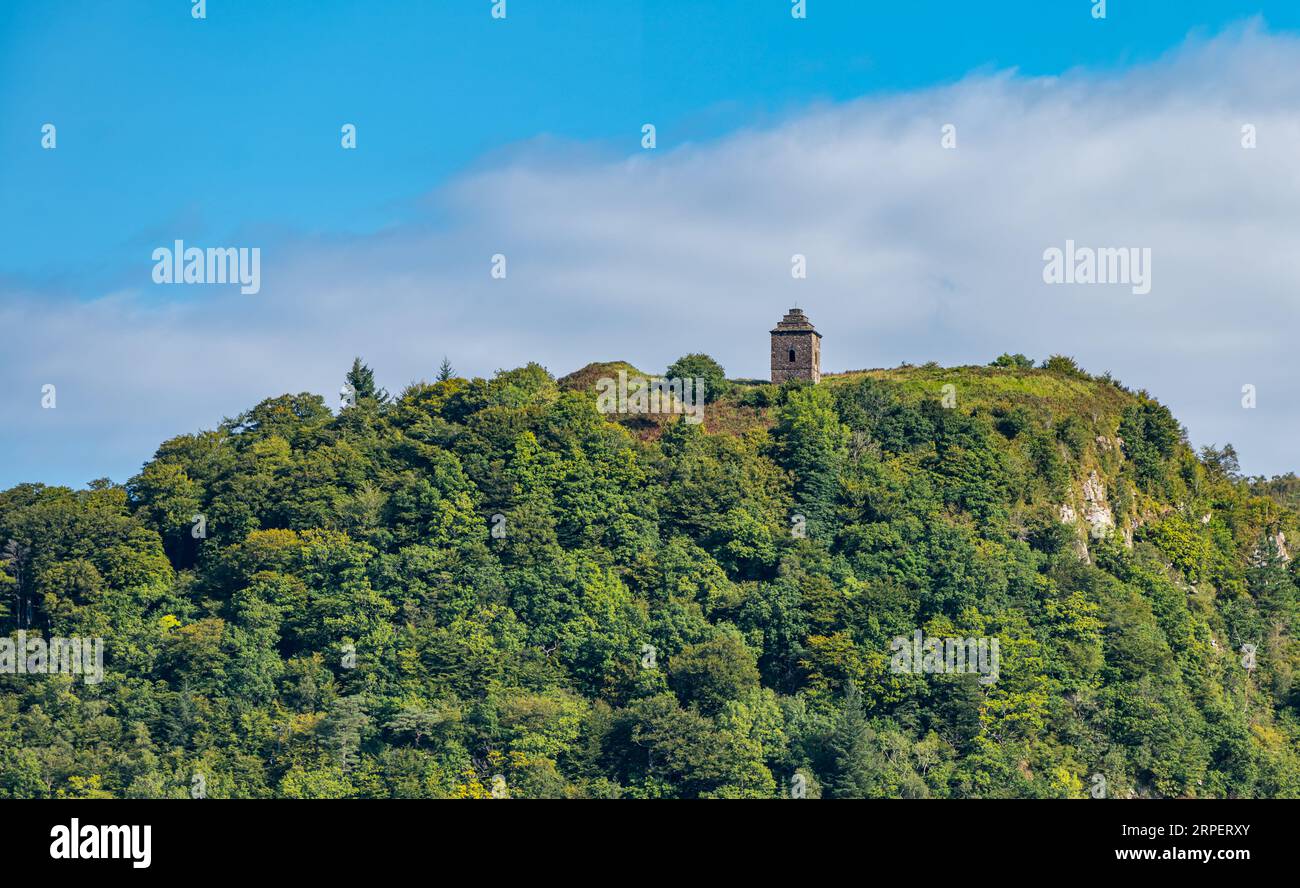 Dun na Cuaiche Watchtower on hilltop, Inverary, Argyll, Scotland, UK ...