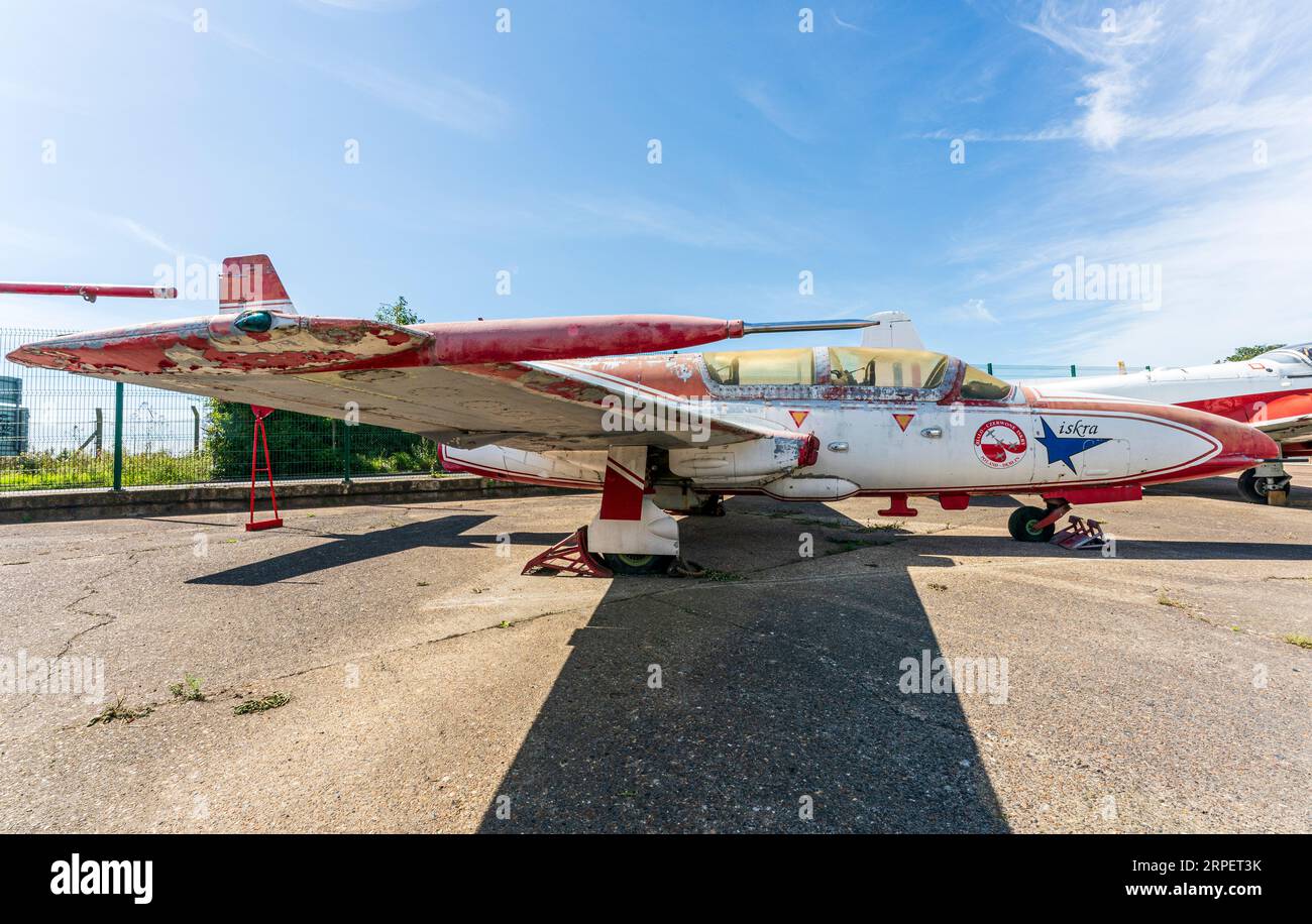 Side view from wing tip of a Decommissioned PZL Mielec TS-11 Iskra ...