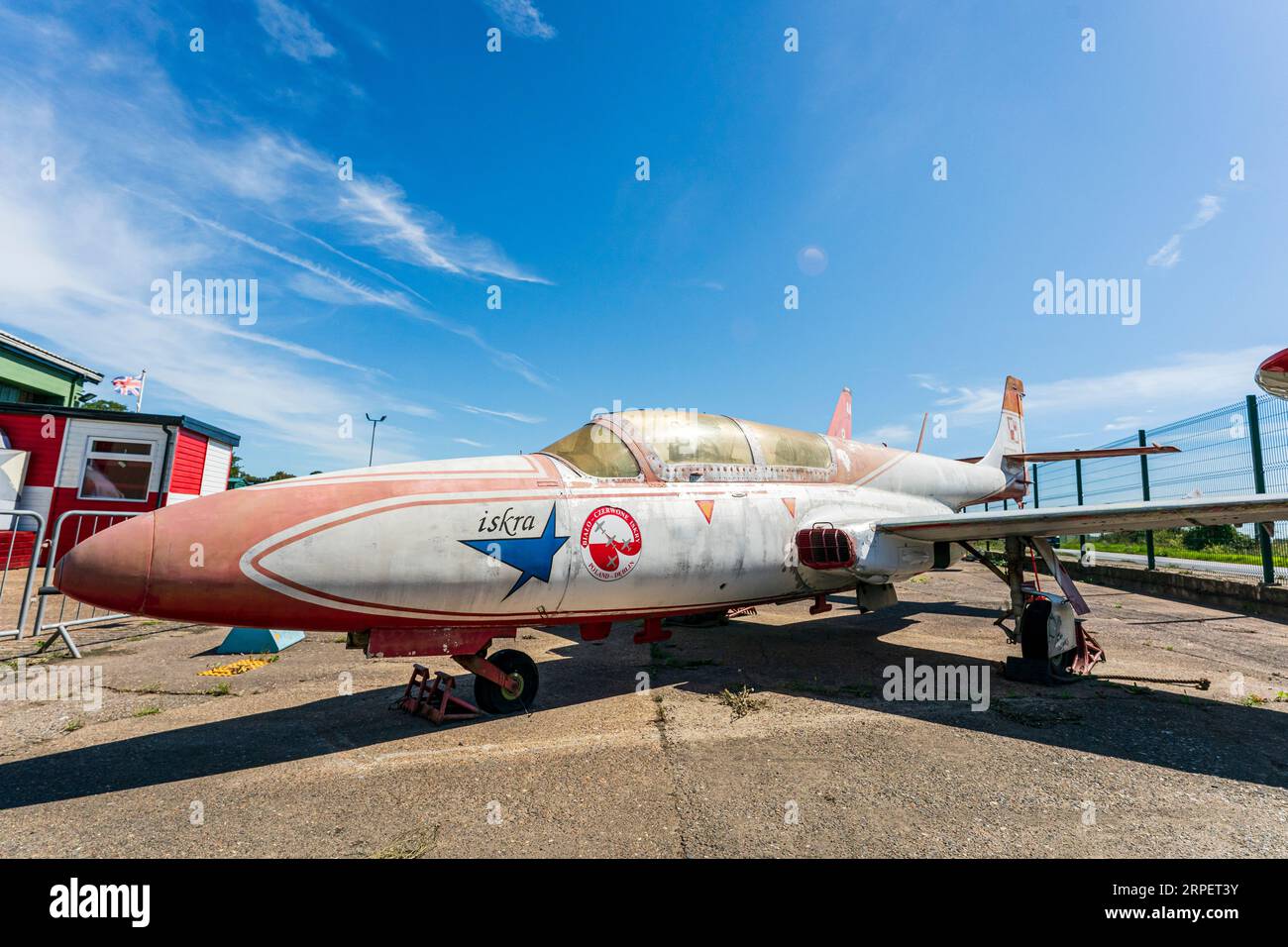 Low angle front side view of a De-commissioned PZL Mielec TS-11 Iskra ...