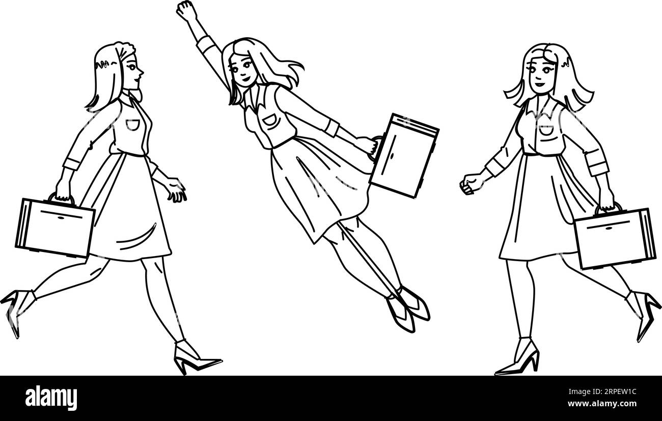 business woman late vector Stock Vector Image & Art - Alamy