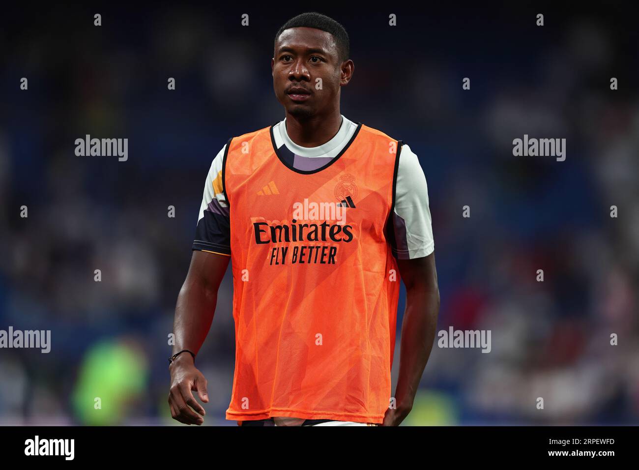 David Alaba of Real Madrid Cf during warm up before the La Liga match ...
