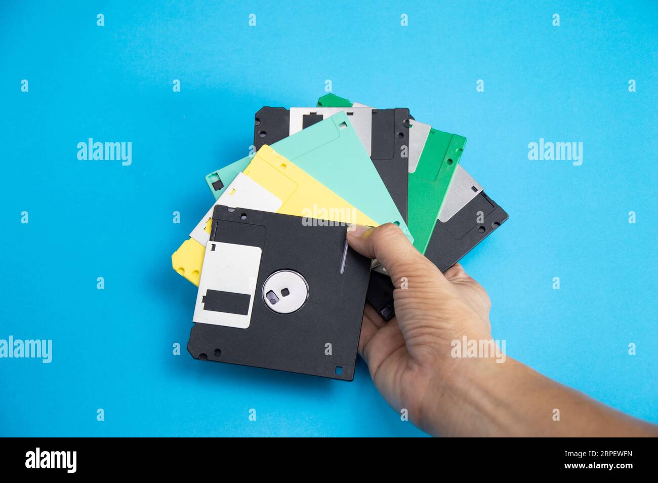 Floppy disks were popular around the world in the 90s. The early days ...