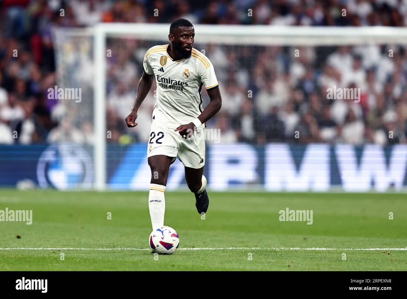 Antonio Rudiger of Real Madrid Cf in action during the La Liga match ...