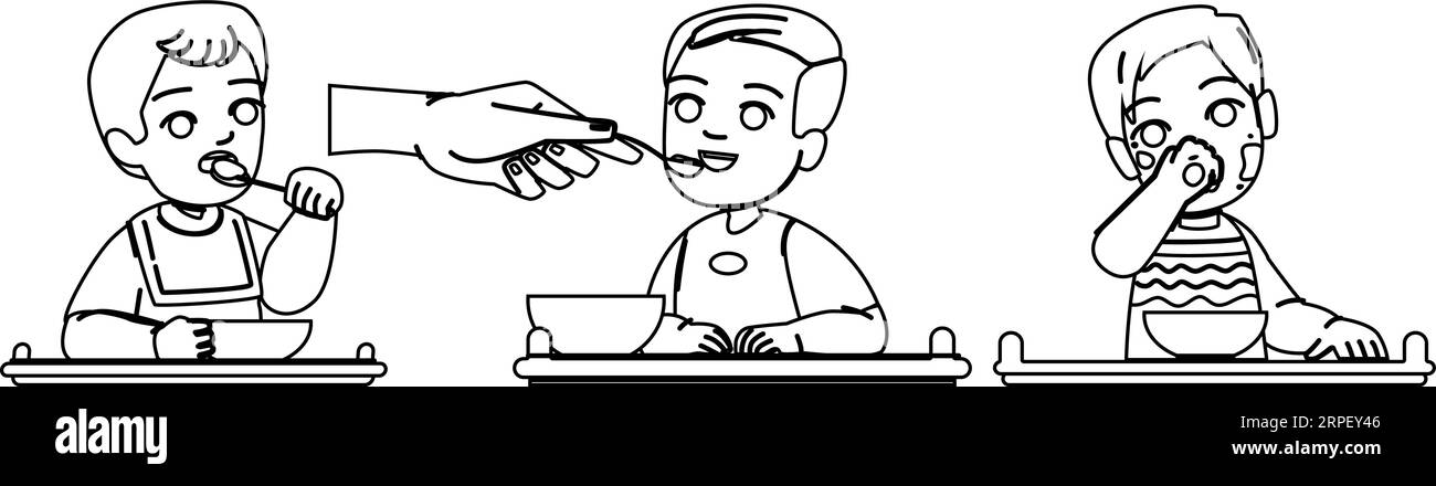 baby eat vector Stock Vector Image & Art - Alamy