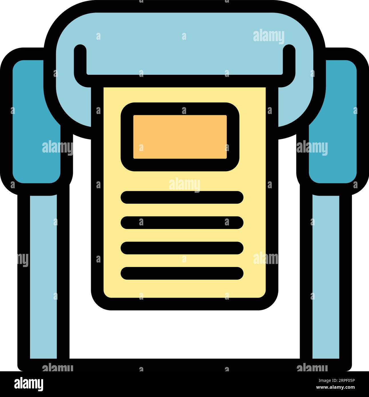 Plotter Machine Icon Outline Vector Print Format Copy Data Color Flat Stock Vector Image And Art