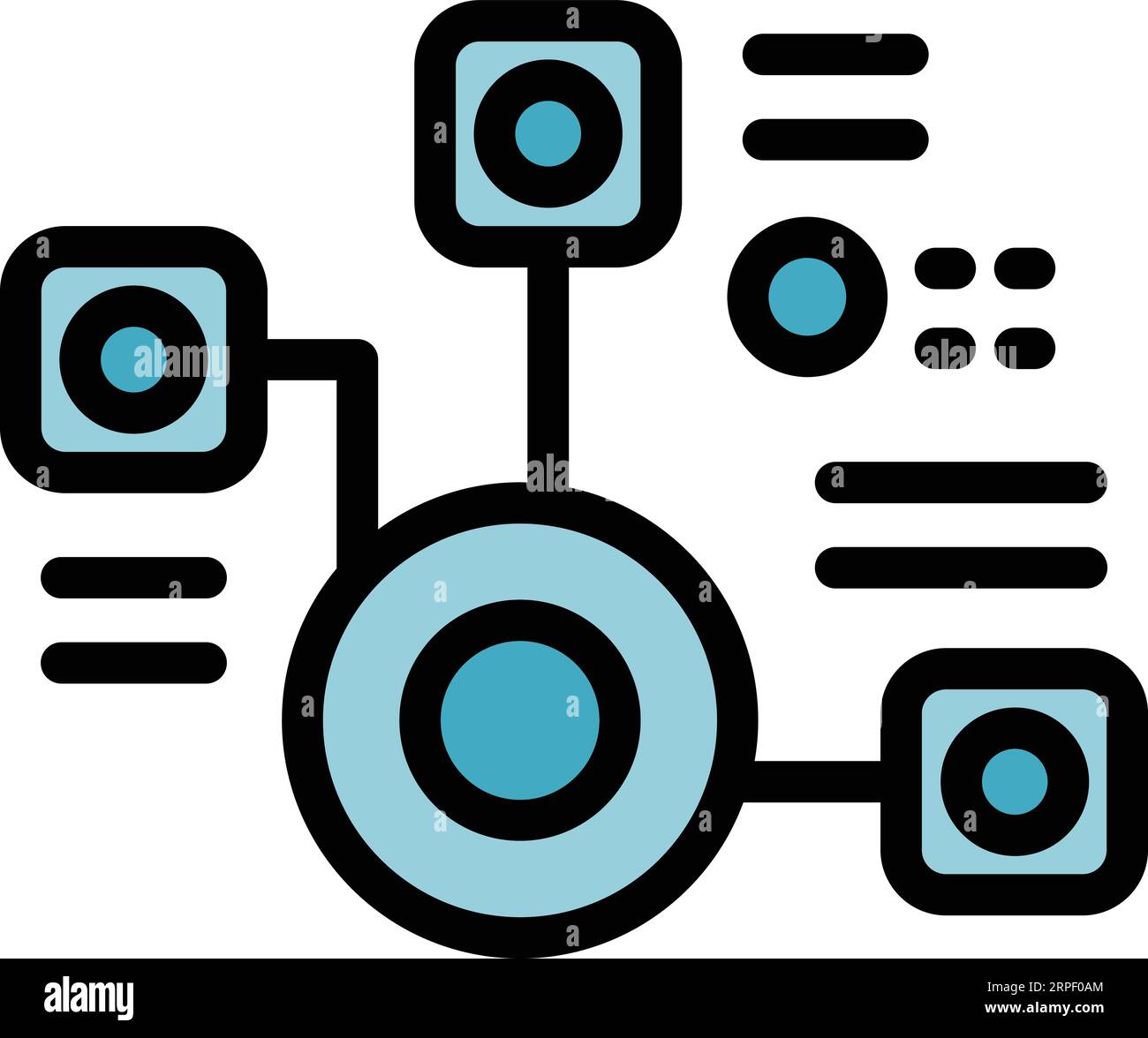 Biological station scheme icon outline vector. Biochar research. Energy renewable color flat ...