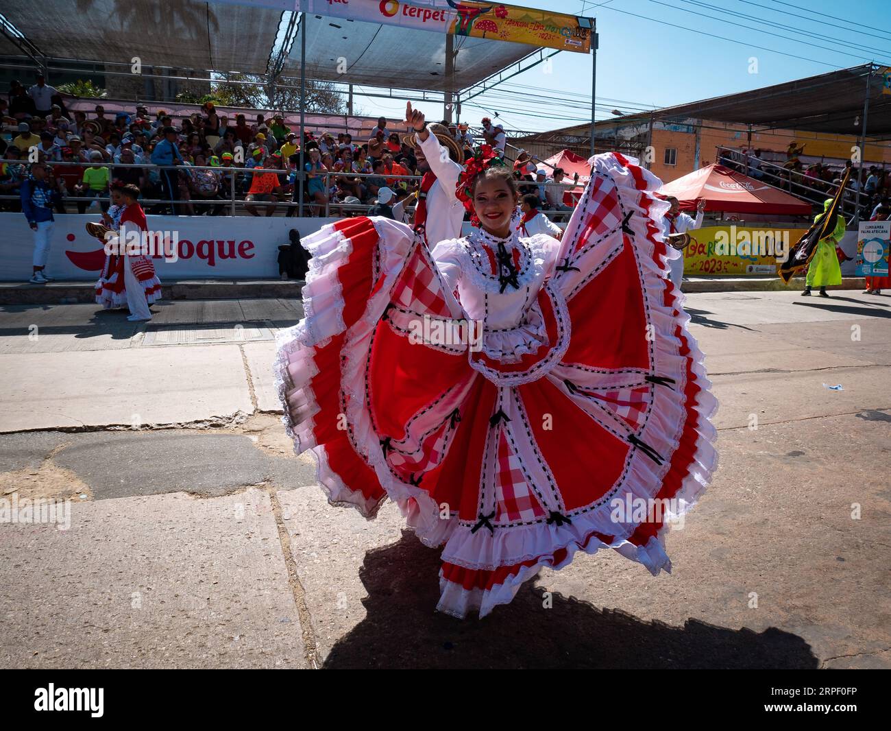 Barranquilla, Colombia - February 21 2023: Colombian Woman Dressed in ...