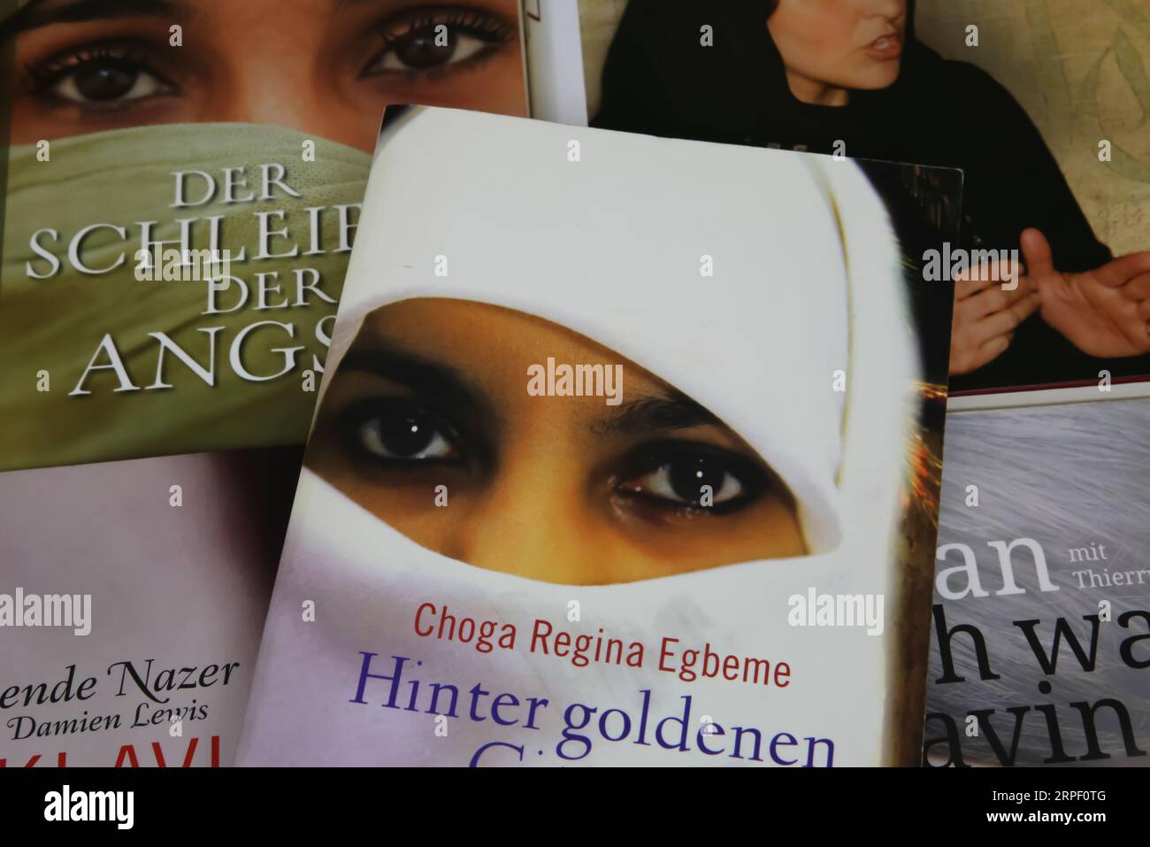 Viersen, Germany - July 9. 2023: Collection of islamic women fates ...
