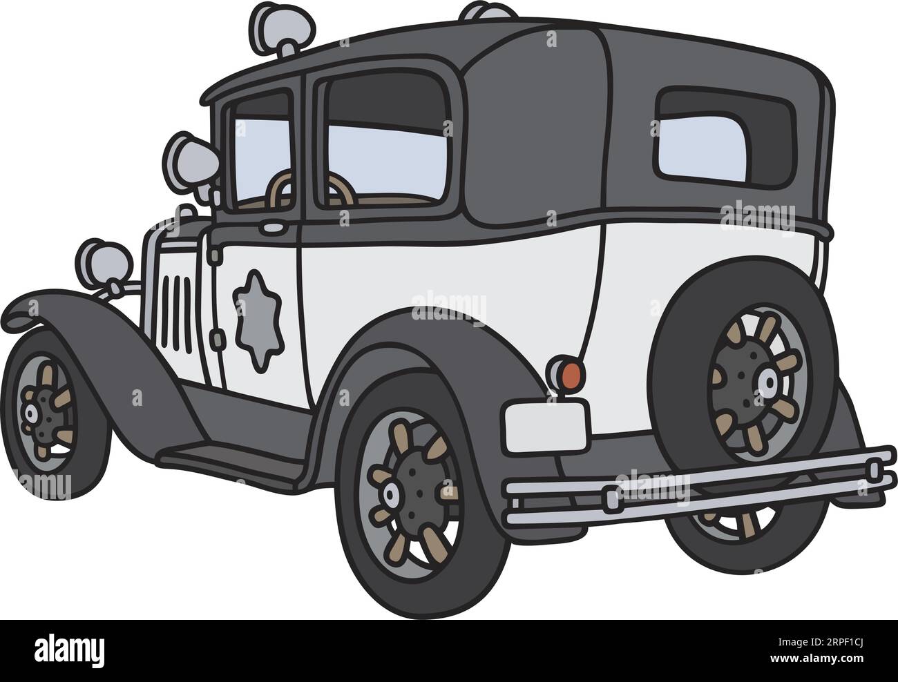 Vintage gangster car Stock Vector Images - Alamy