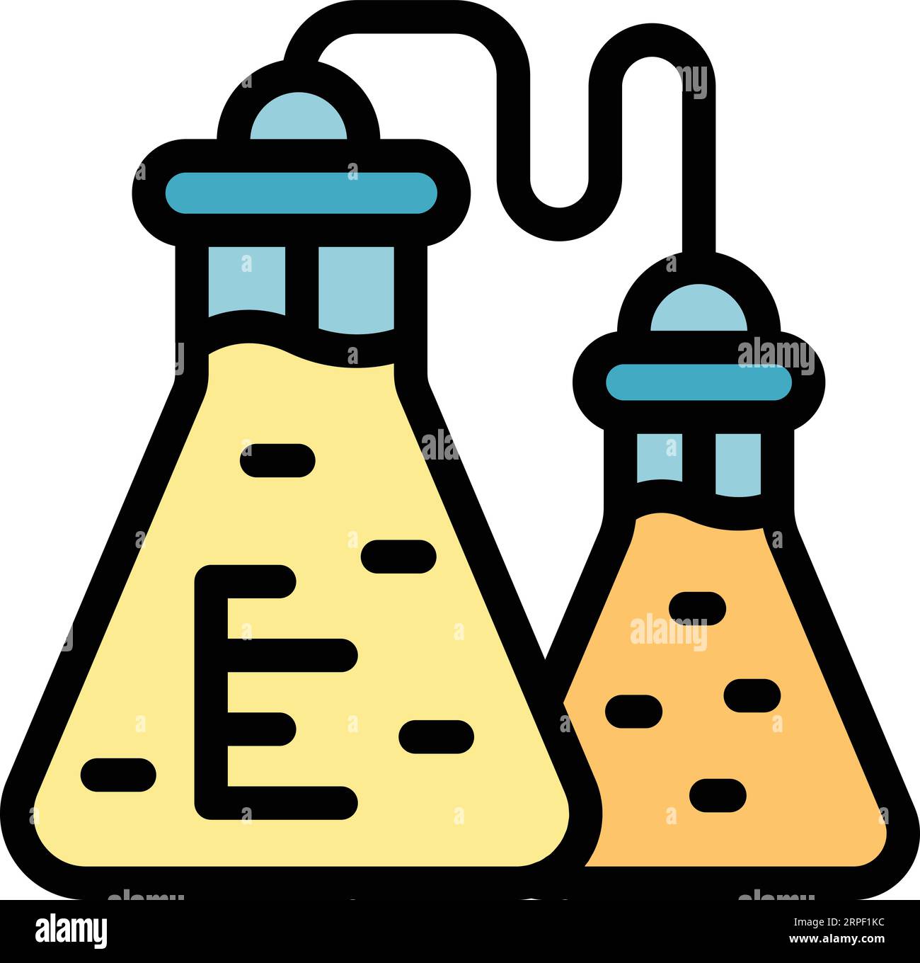 Fuel flask icon outline vector. Eco station. Energy cycle color flat ...