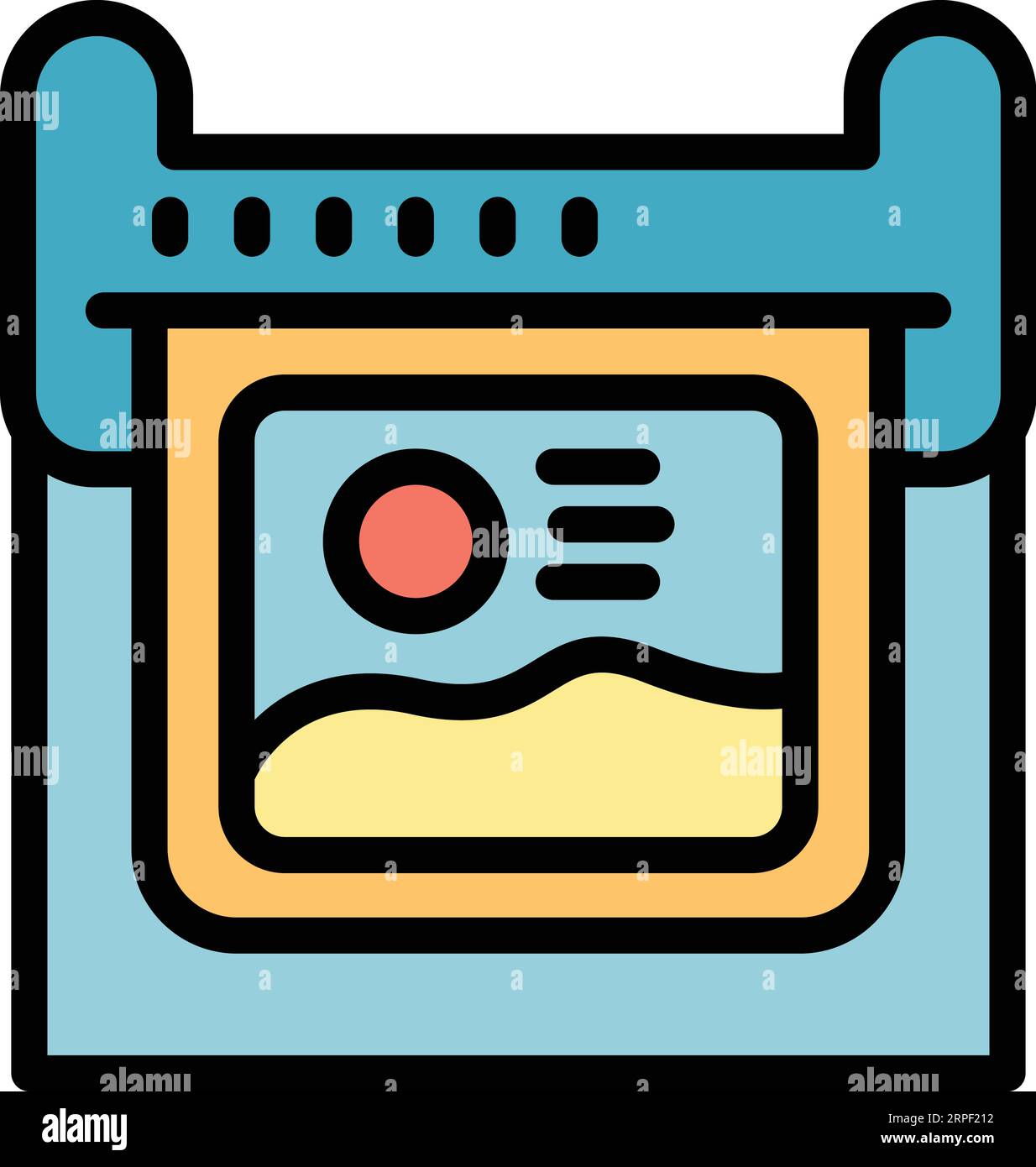 Plotter printing icon outline vector. Format offset. Data large color ...