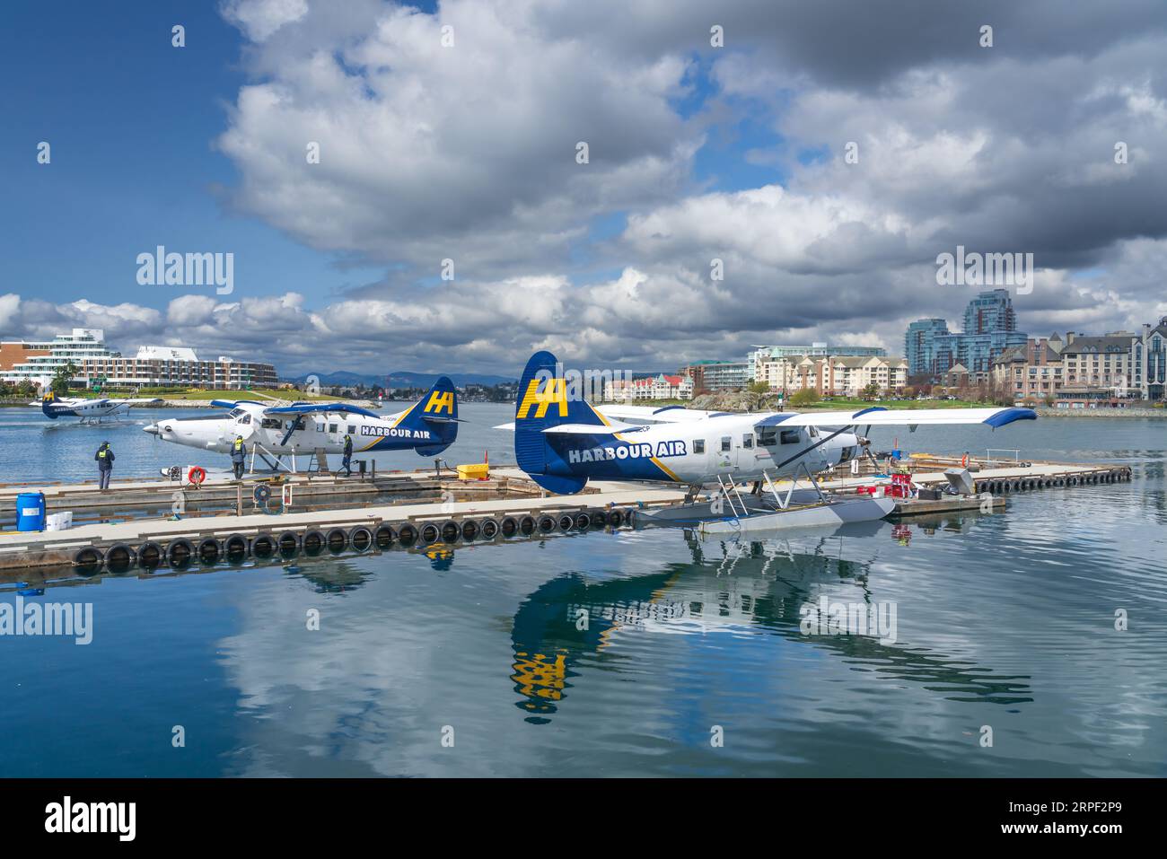 The Harbour Air seaplane base in Victoria, Vancouver Island, British ...