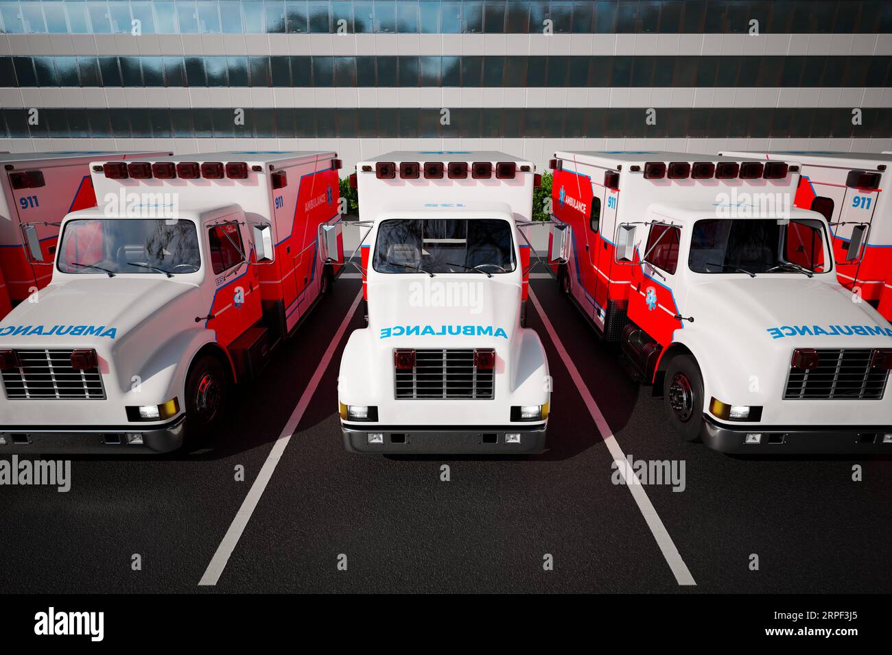 Row of ambulance hi-res stock photography and images - Alamy