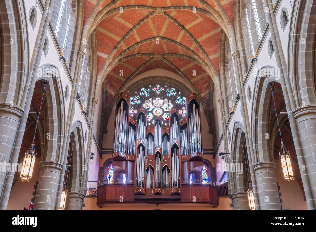 Interior architecture of the Christ Church Cathedral in Victoria ...
