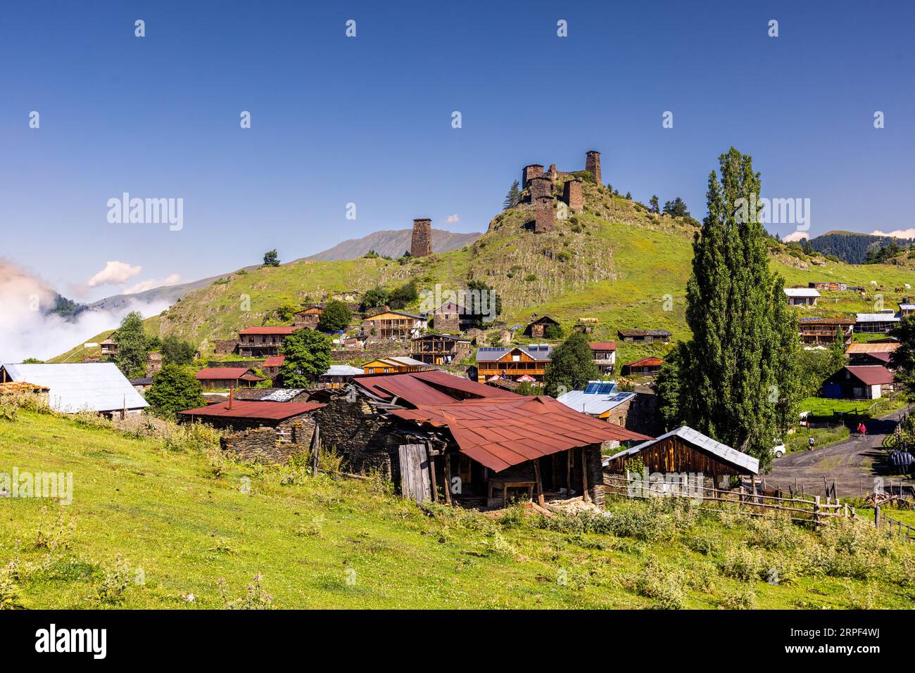 Omalo is a Tushetian administrative center. Above the village the ...