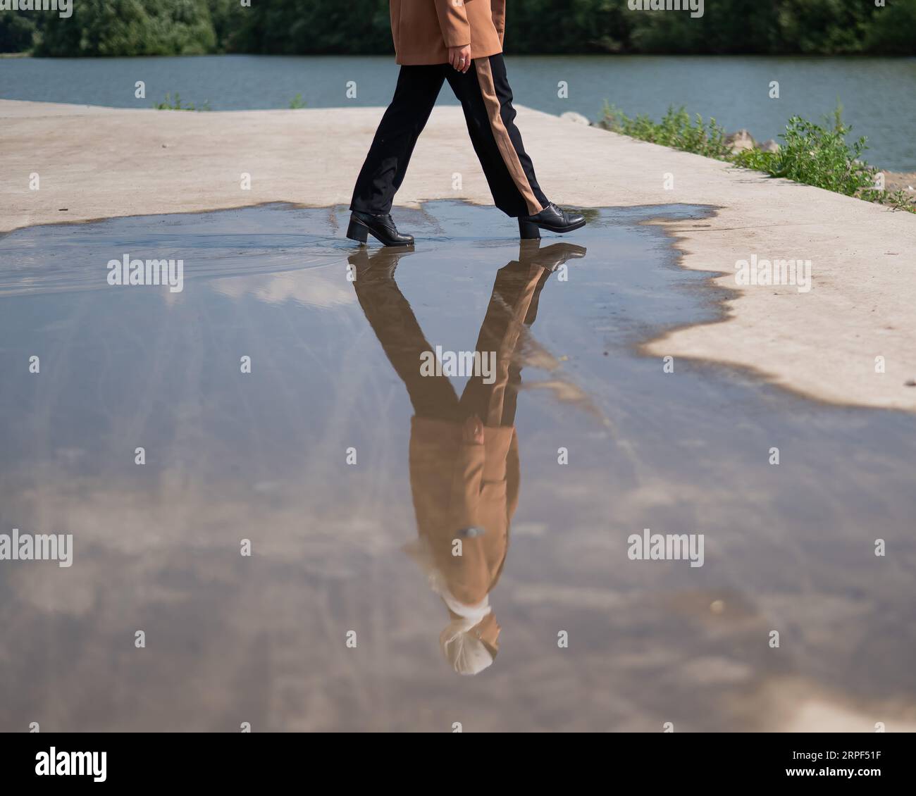 Girl walking to a flood hi-res stock photography and images - Alamy