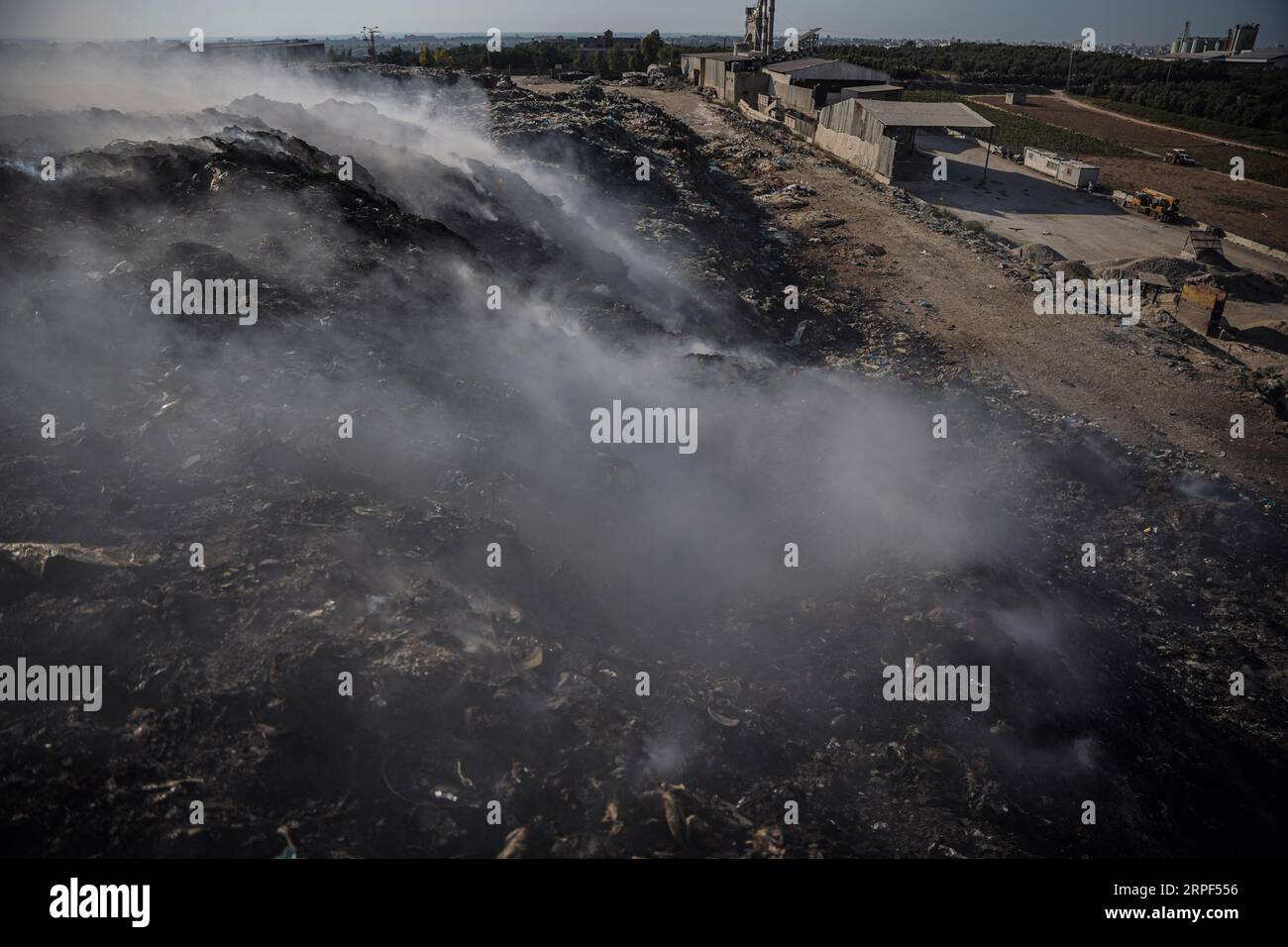 Gaza, Gaza, Palestine. 4th Sep, 2023. Smoke rises as the largest solid ...