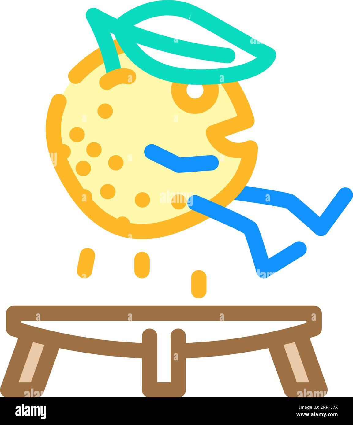 orange fruit fitness character color icon vector illustration Stock ...