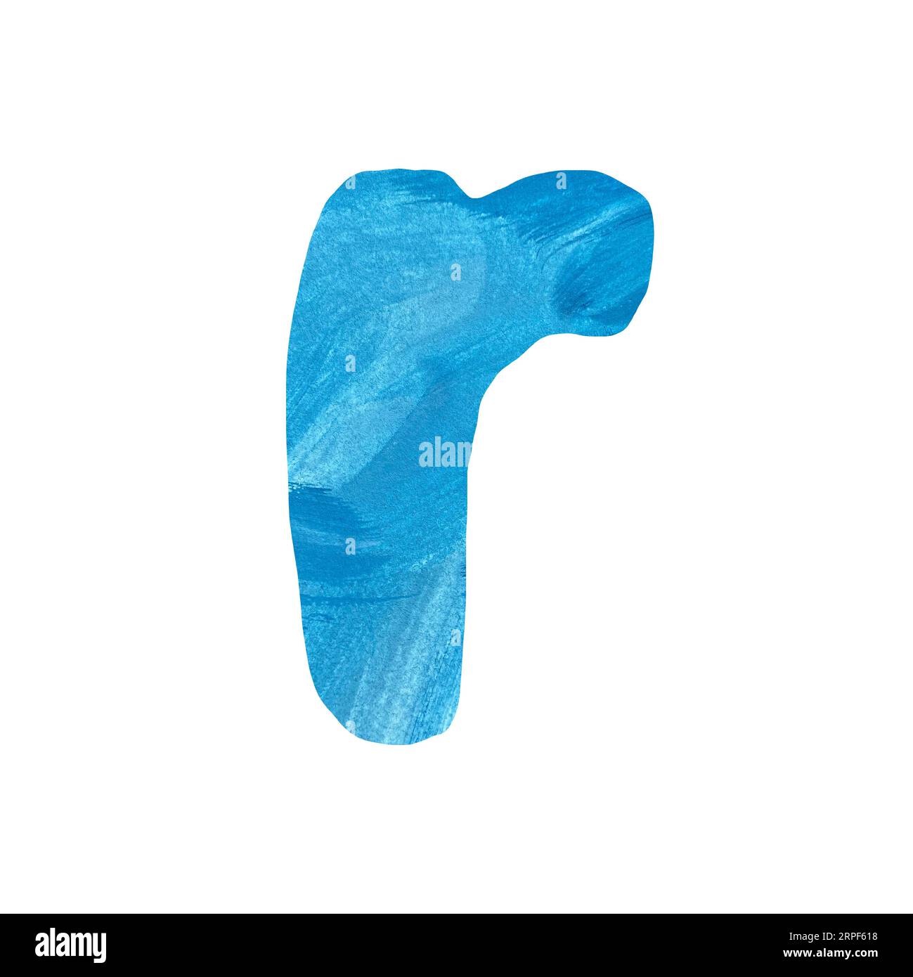 Letter r uppercase alphabet blue textured cut Stock Photo - Alamy