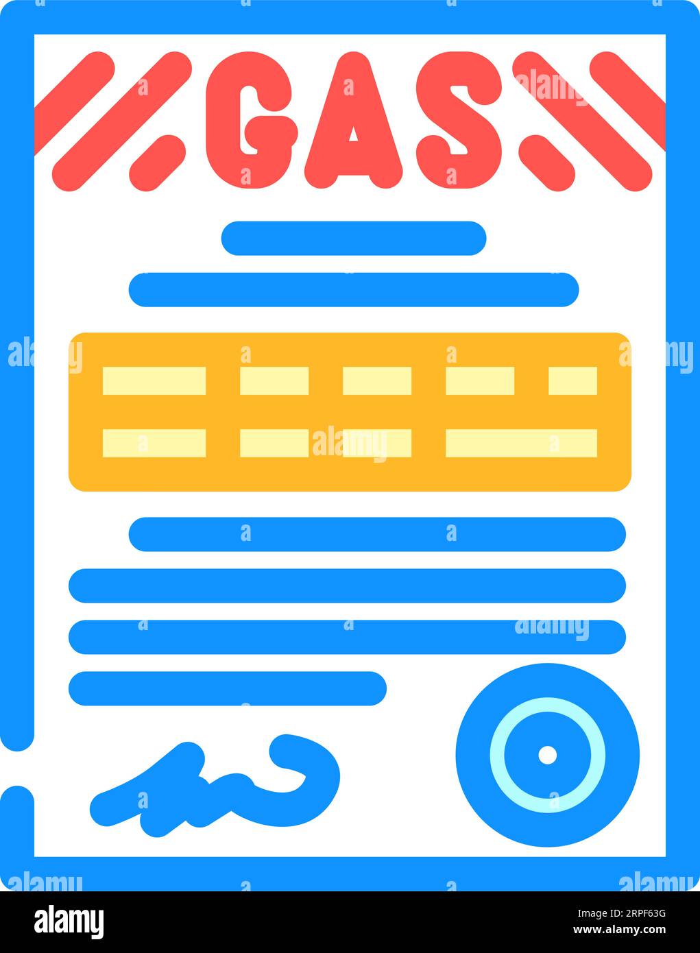 contract gas service color icon vector illustration Stock Vector Image ...