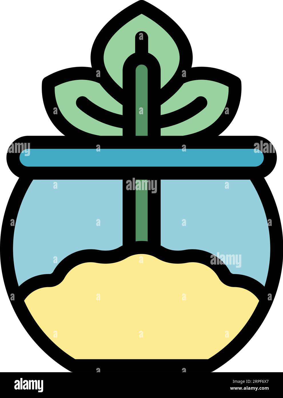 Bio plant energy icon outline vector. Futuristic research. Eco station ...