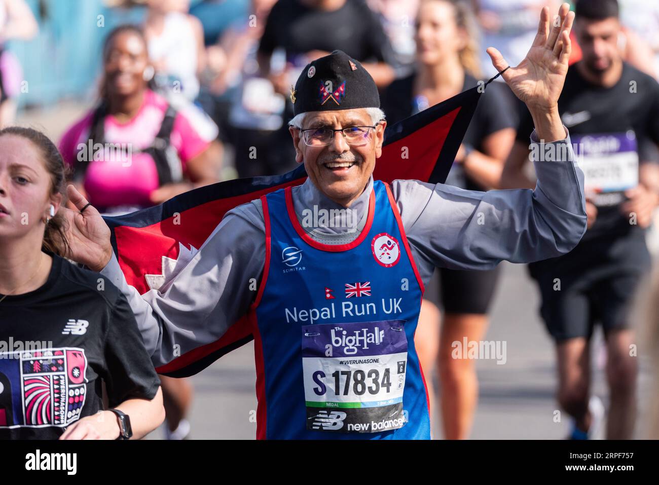 Atmaran Dahal of Nepal Run UK competing in The Big Half, half marathon ...