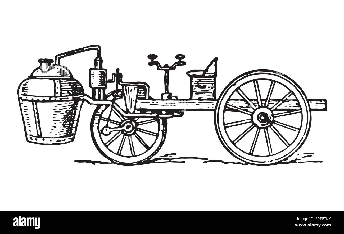 White steam car Stock Vector Images - Alamy